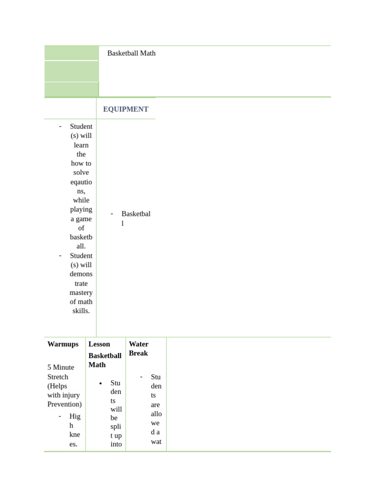 Sharks and Minnows Lesson Plan | PDF