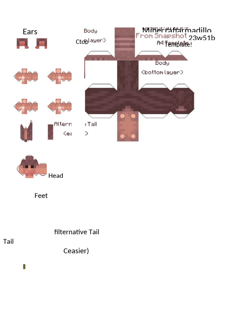 Papercraft de Armadillo | PDF