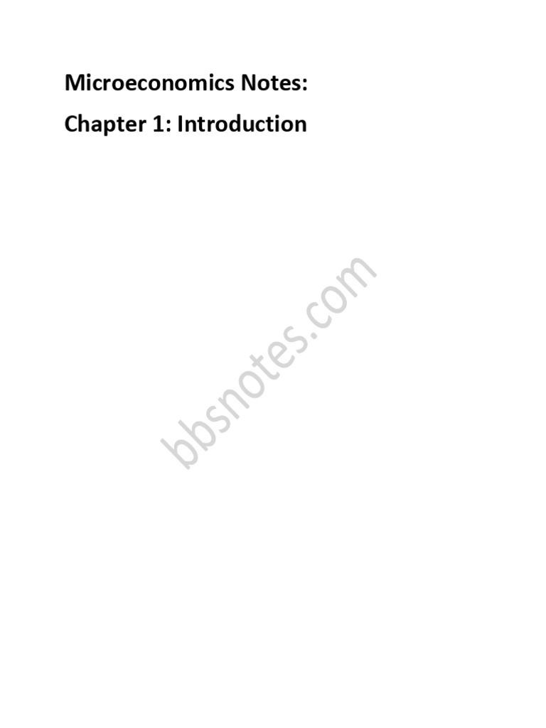 Microeconomics Notes | PDF