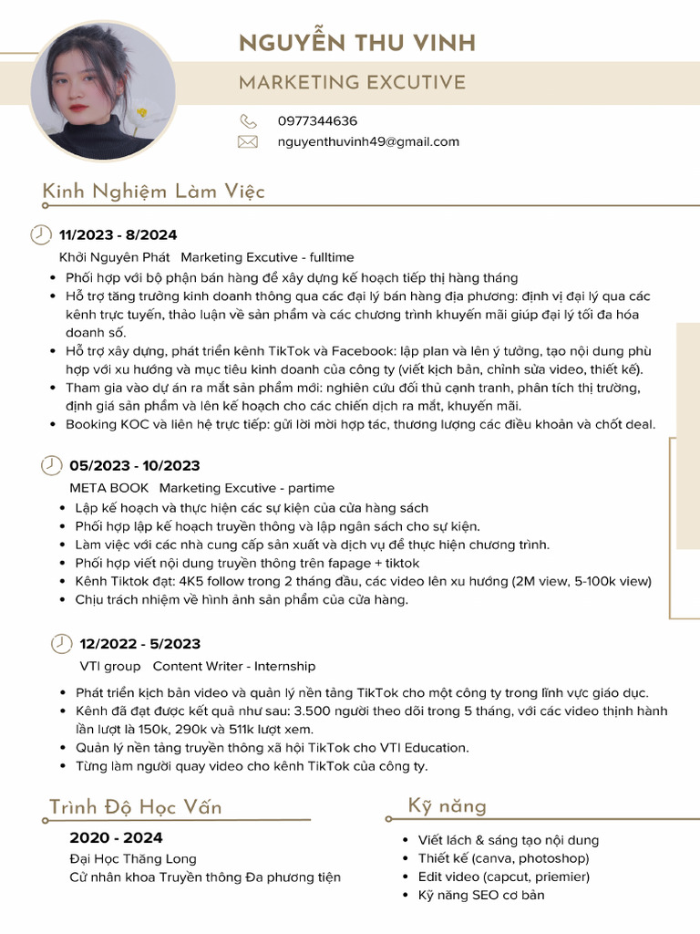 CV Thu Vinh | PDF