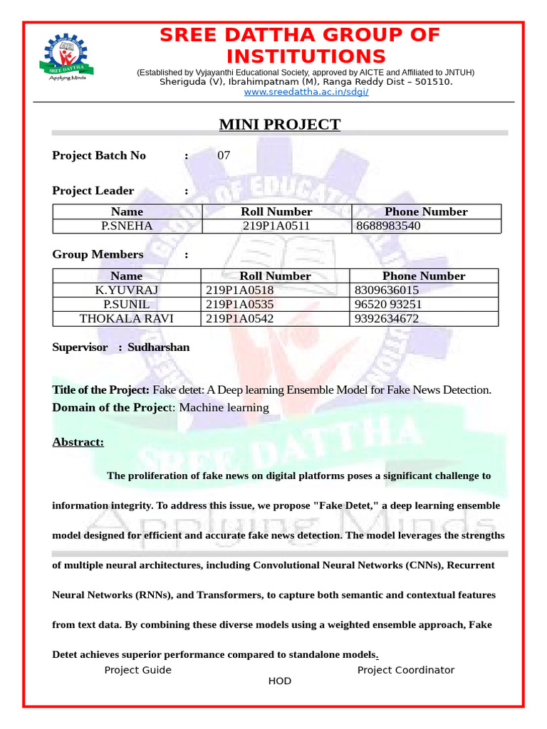 Mini Project 1 | PDF