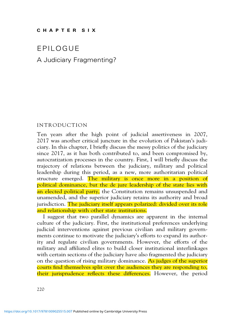 YK_Chap_6_epilogue[1] | PDF | Nawaz Sharif | Pervez Musharraf