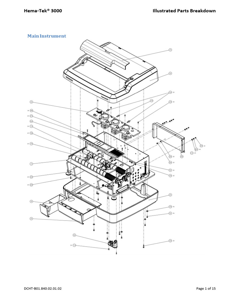 Siemens Hematek 3000 Parts Description | PDF | Screw | Manufactured Goods