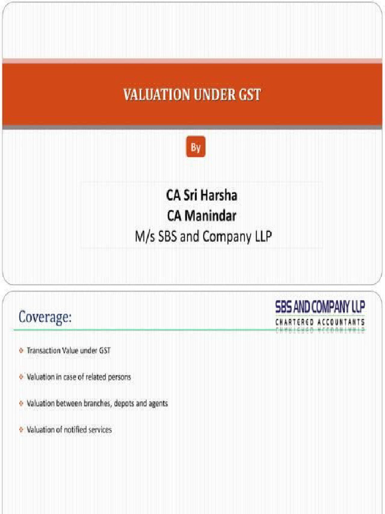 Valuation Under GST | PDF
