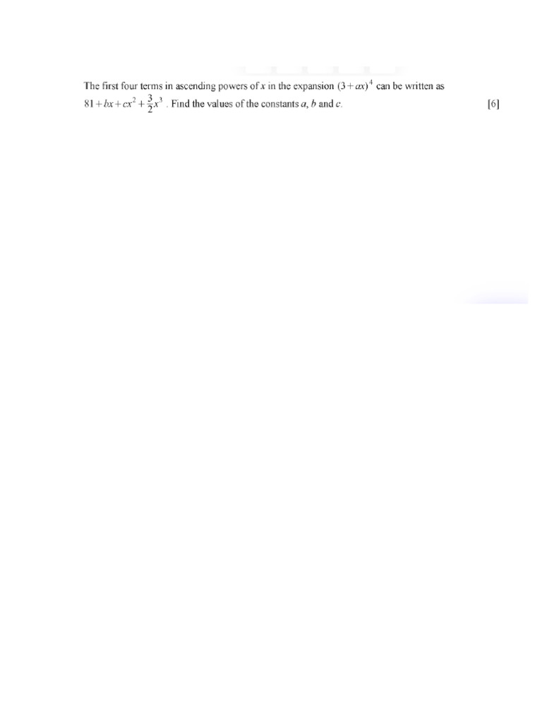 Binomial theorem Add Math 0606 | PDF