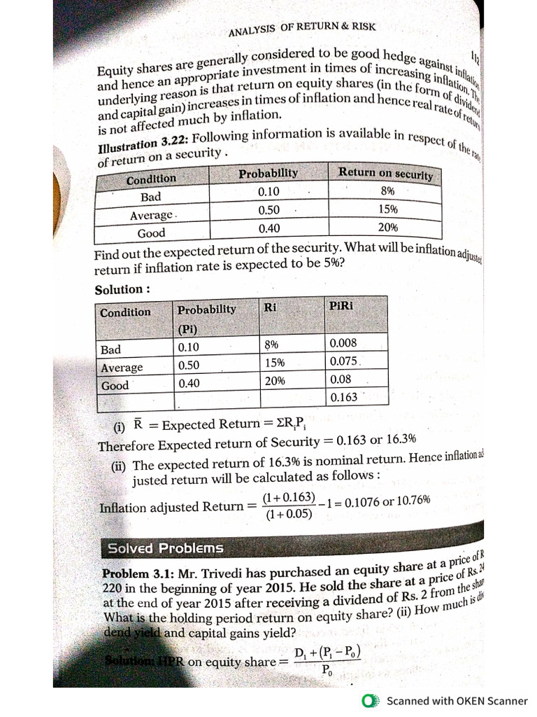 Expected Return Pdf 8435