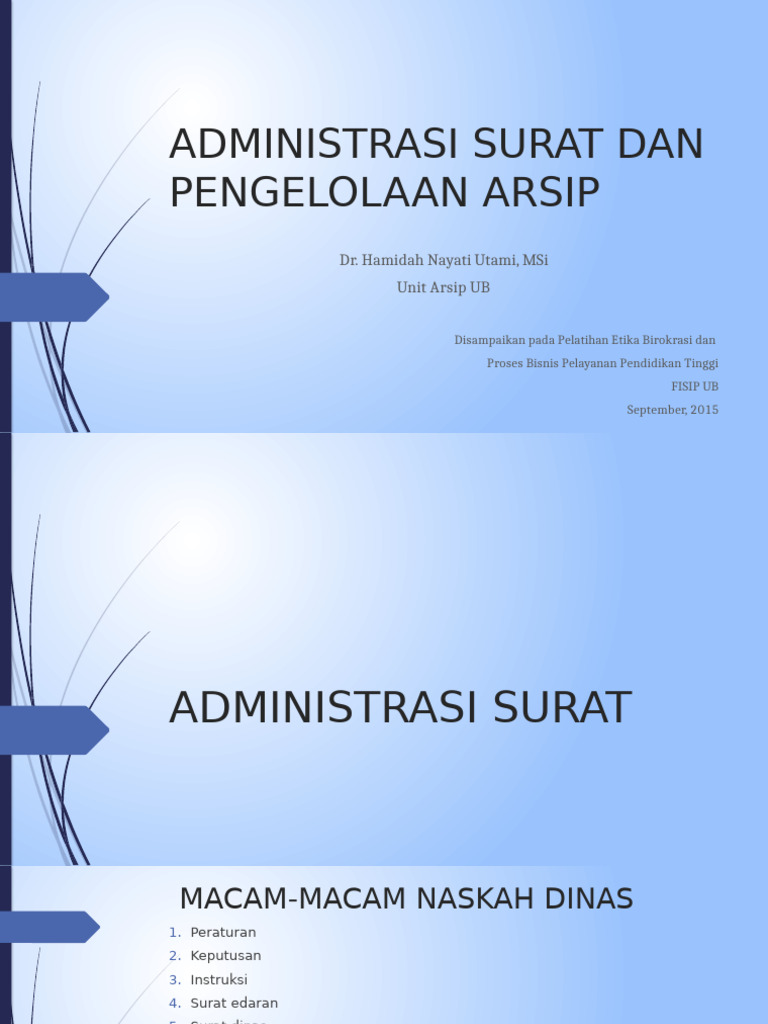 Surat Menyurat Dan Arsip | PDF