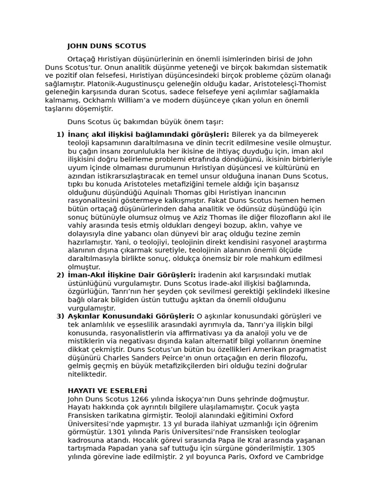 John Duns Scotus | PDF