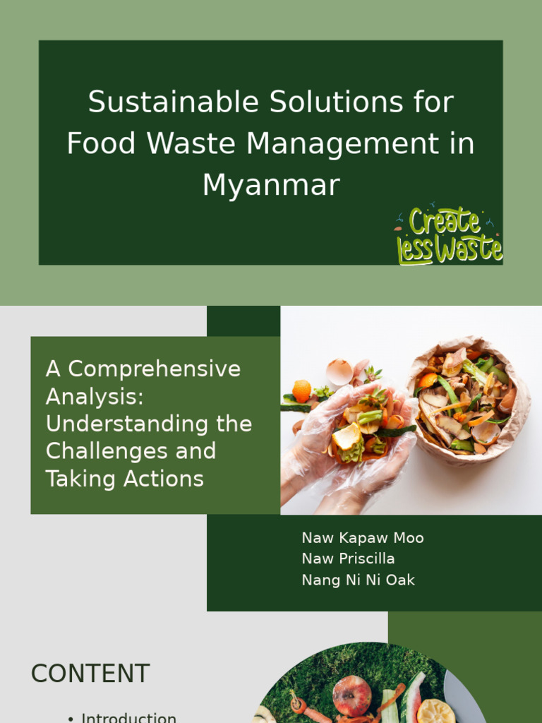 Myanmar's Food Waste Solutions | PDF