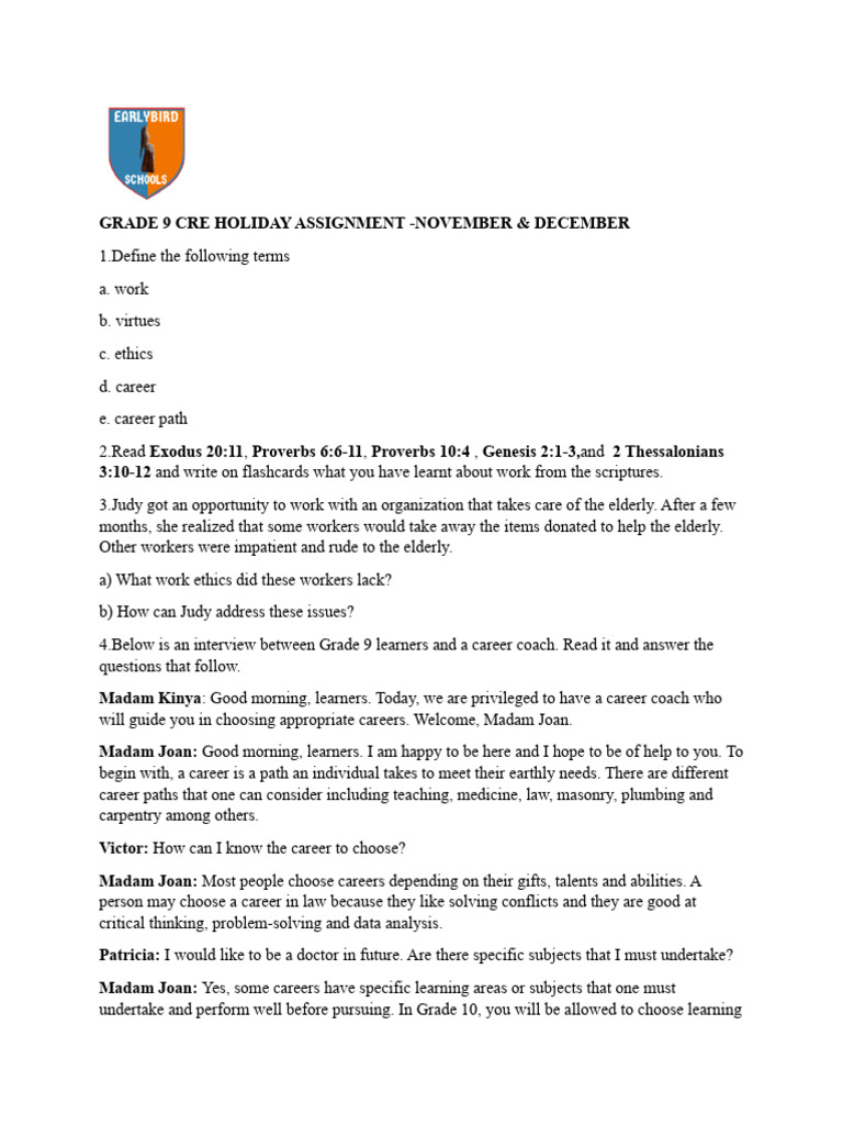 Grade 9 Cre | PDF | Goal | Science, Technology, Engineering, And Mathematics