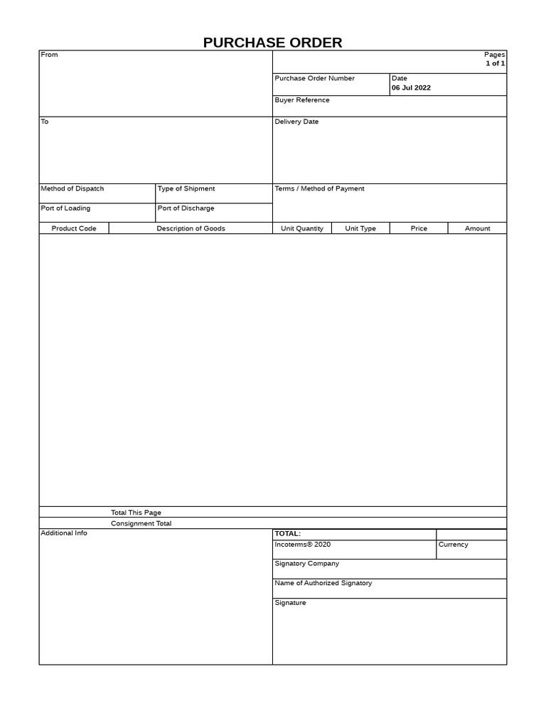 Purchase Order | PDF