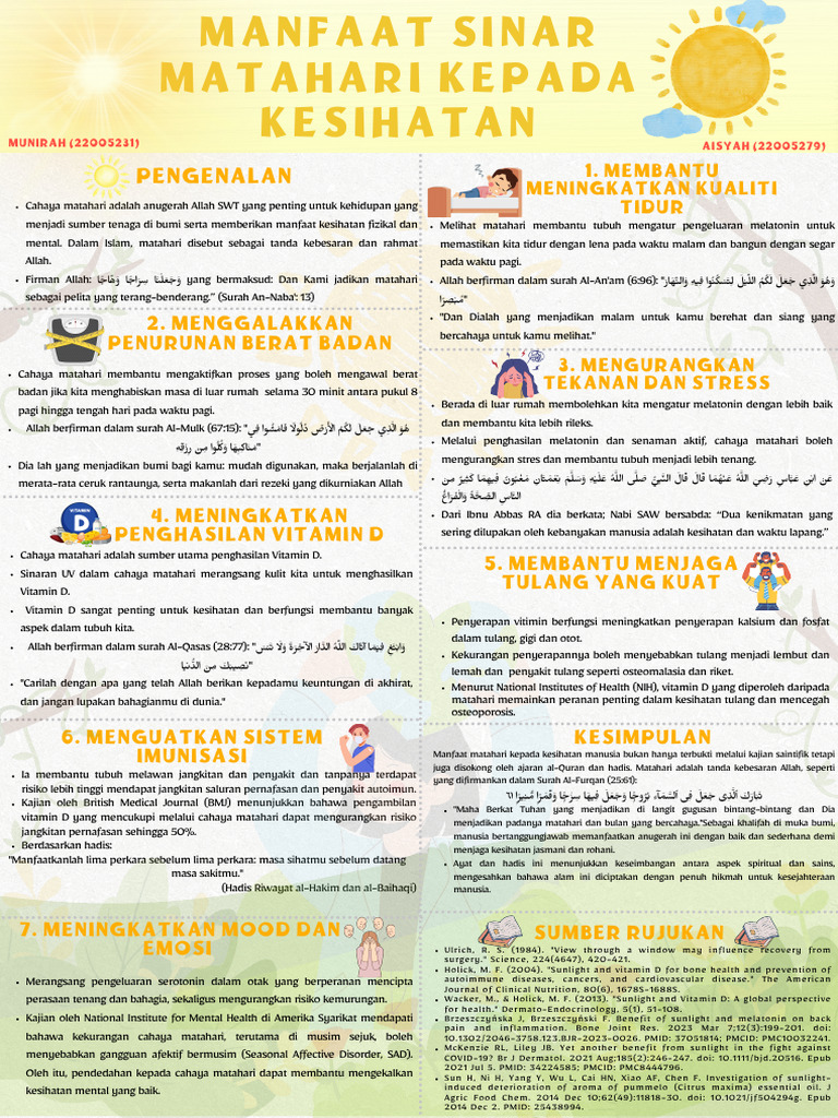 Poster Manfaat Sinar Matahari | PDF