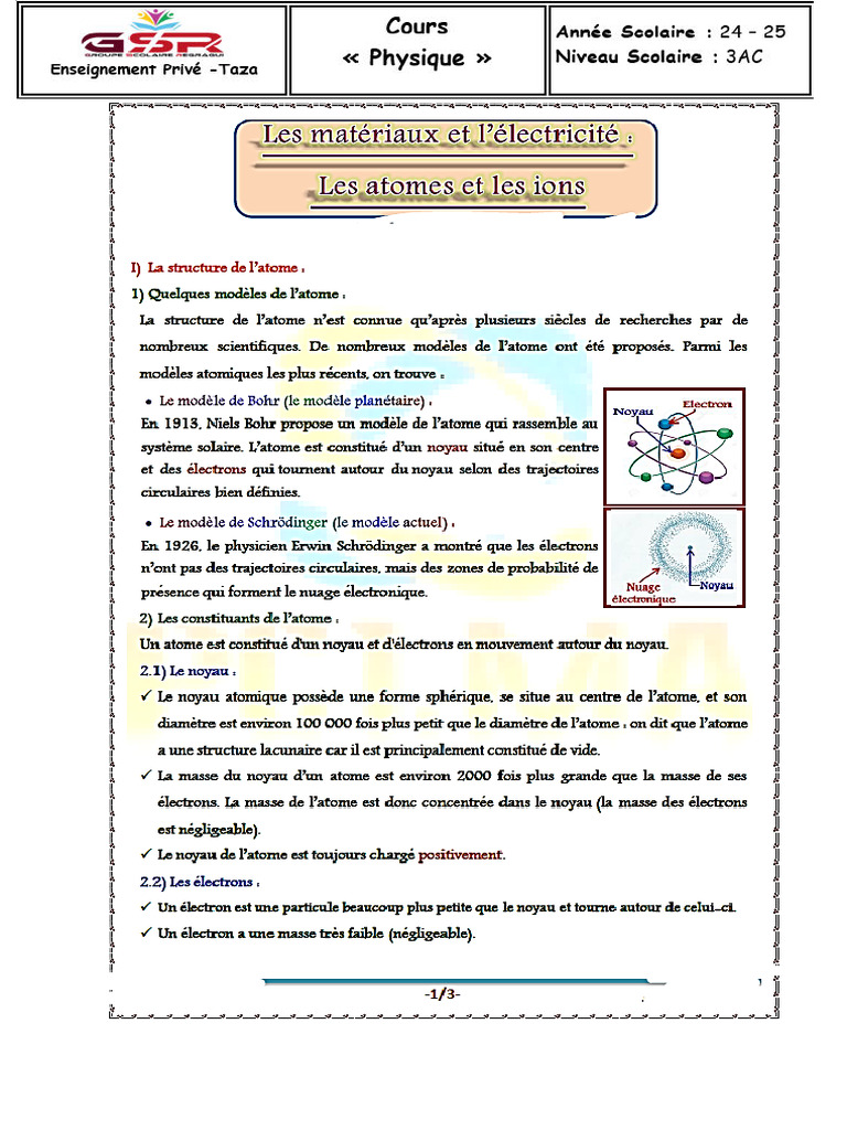 Ours 3ac Physique | PDF