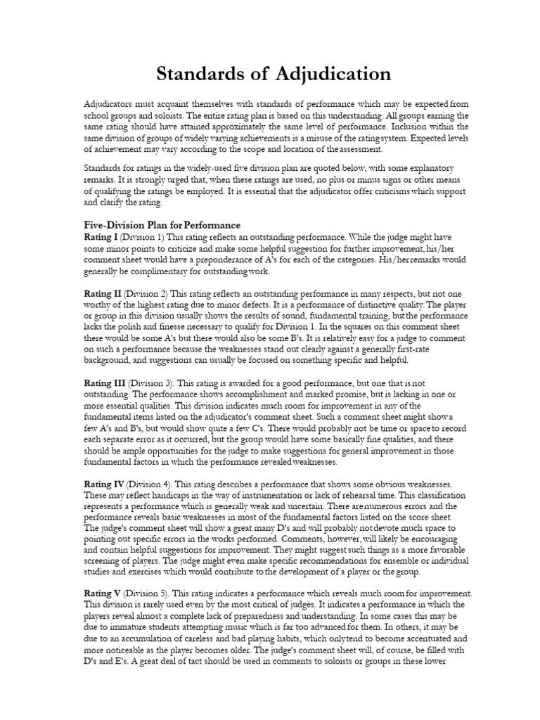 Adjudication Standards Guide | PDF