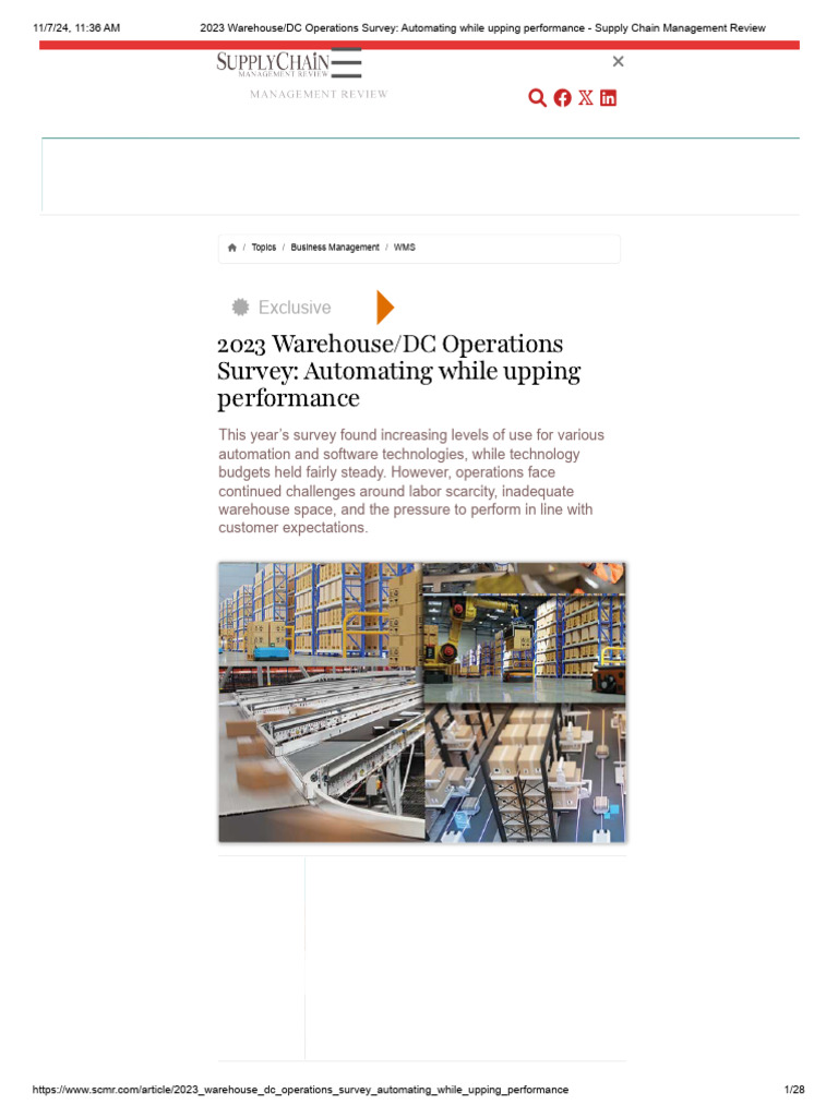 01. 2023 Warehouse_DC Operations Survey_ Automating while upping ...