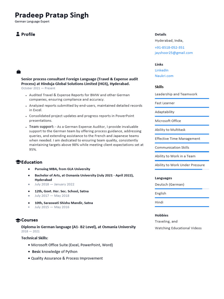 PSJ - German Language Expert | PDF