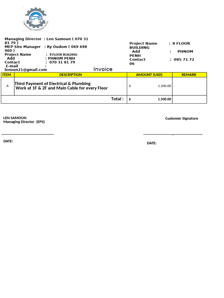 Third Invoice - Paid | PDF