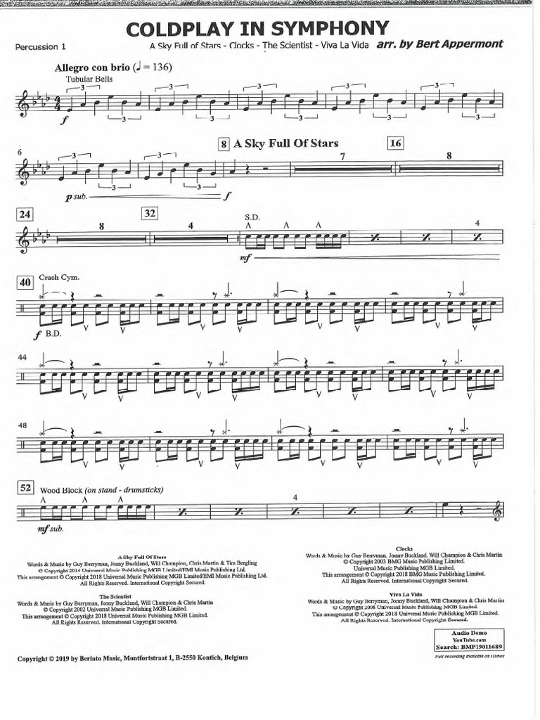 Coldplay in Symphony Perc1 | PDF