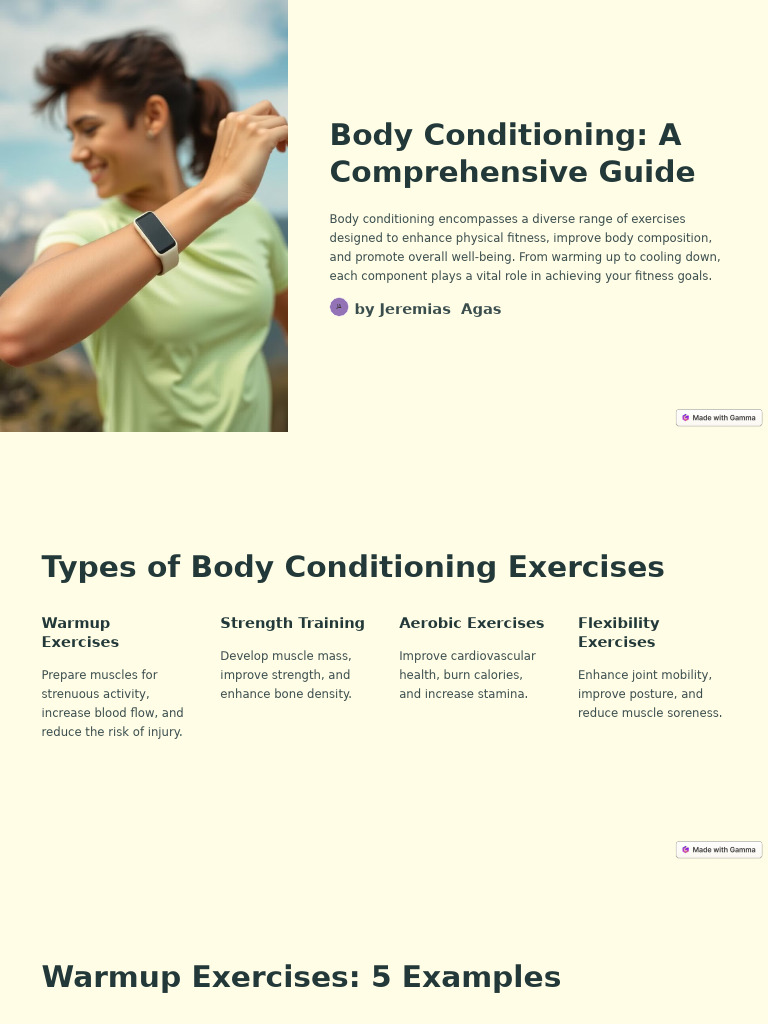 Body Conditioning: Complete Exercise Guide | PDF | Strength Training ...
