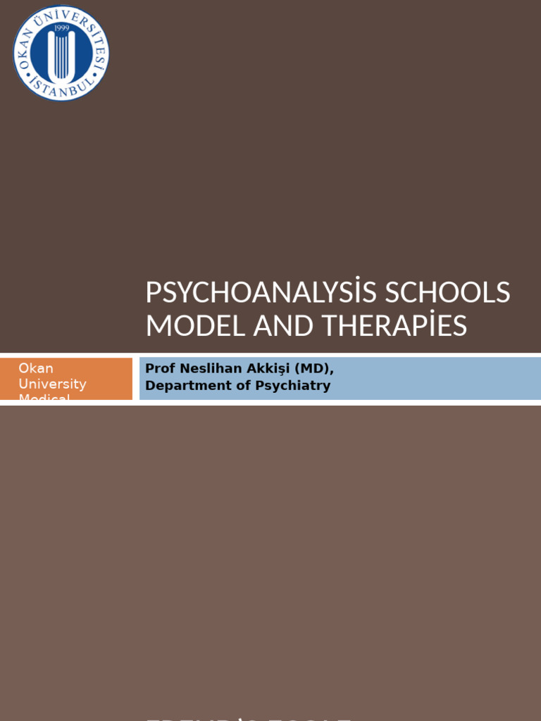 18-Psychoanalysis Schools Model and Therapies | PDF | Id | Psychotherapy