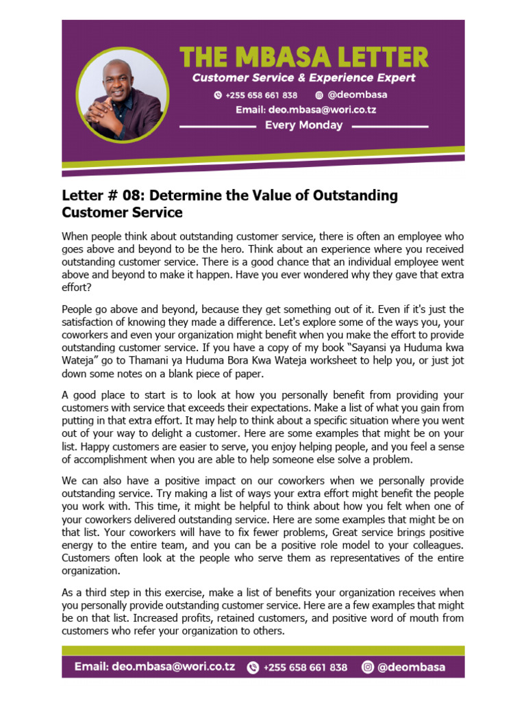 The Mbasa Letter 08 | PDF | Social Psychology