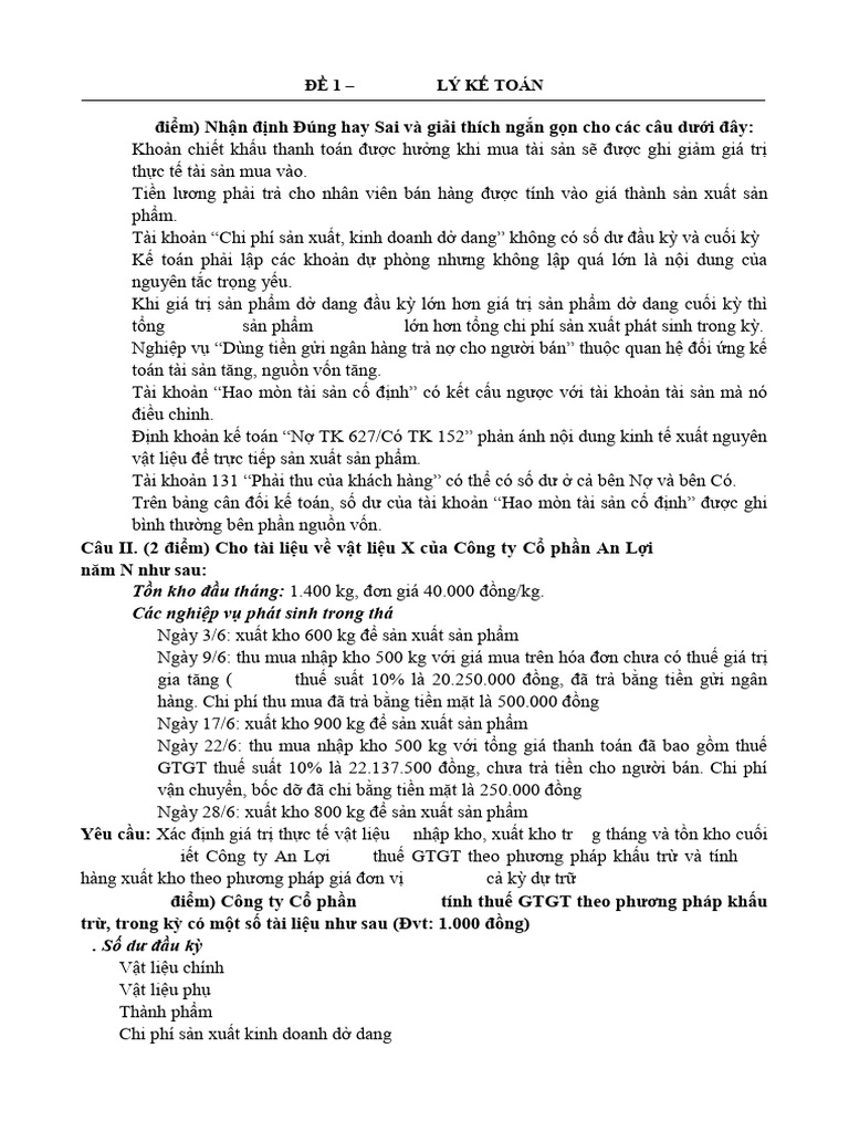 2023- Nlkt - 3 Dạng Đề Thi - Hd-sv | PDF