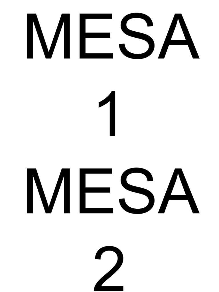 (Letra) Mesa | PDF