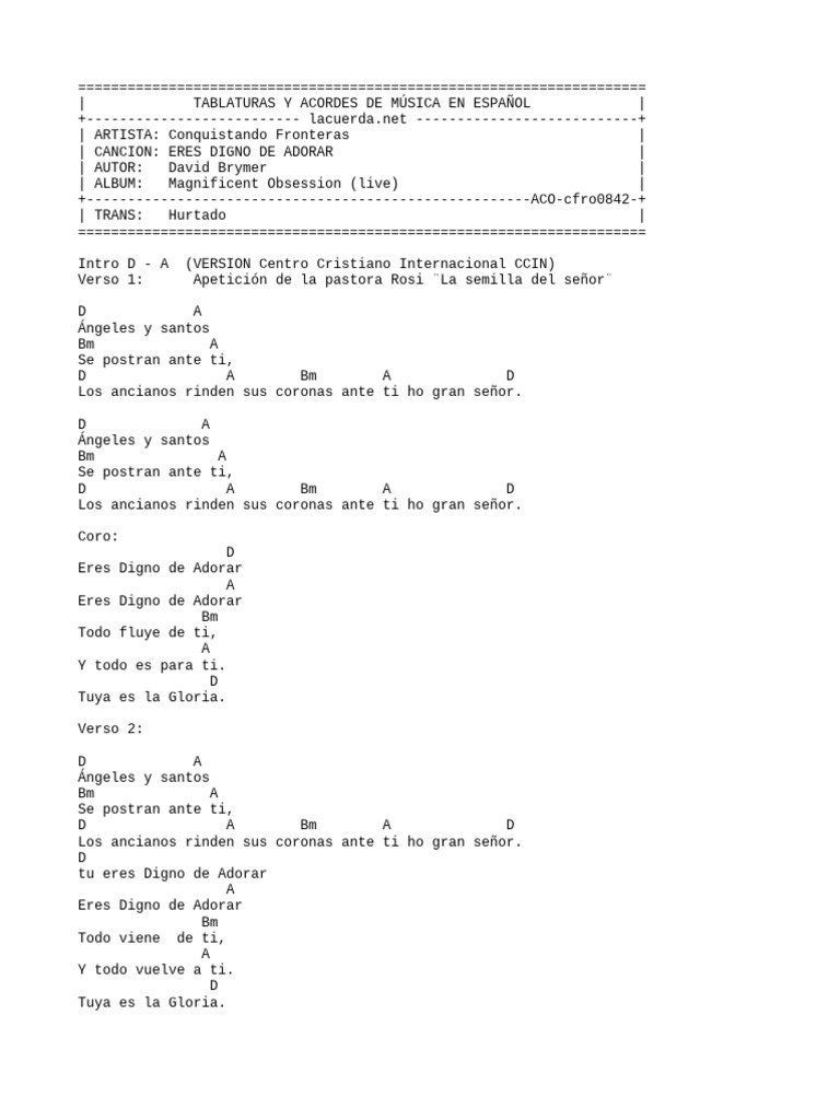 Eres Digno de Adorar-2 | PDF | Música grabada | Grabación de sonido