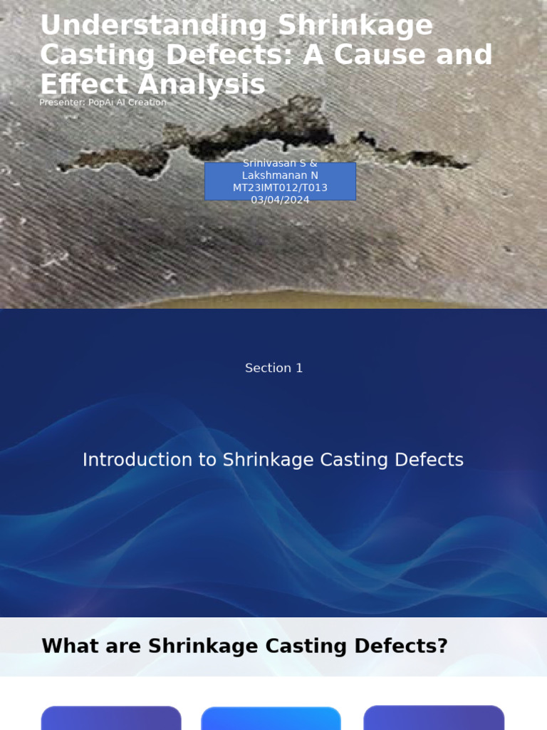 Analyzing Shrinkage Defects in Casting | PDF | Metalworking ...