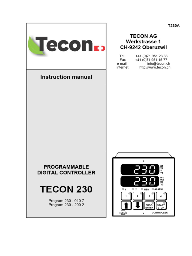TECON 230-001E Programable Controller | PDF | Computer Program | Programming