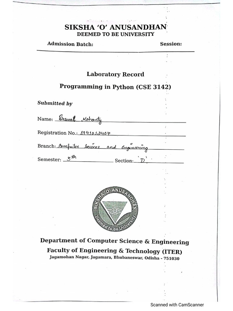 PIP Minor Assignment - 7 (Saswat Mohanty - 1941012407 - CSE-D) | PDF