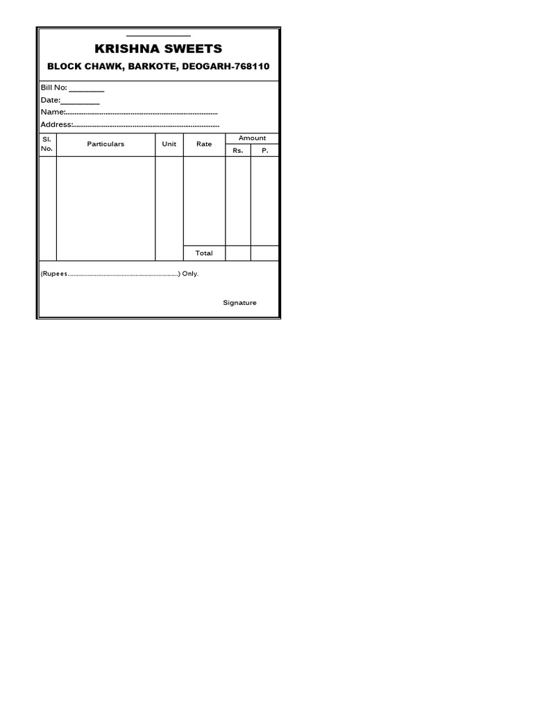 Cash Memo | PDF