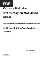 Waliigaltee Kiraa Mana Jireenyaa | PDF