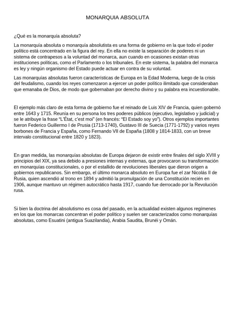 Monarquia Absoluta | PDF