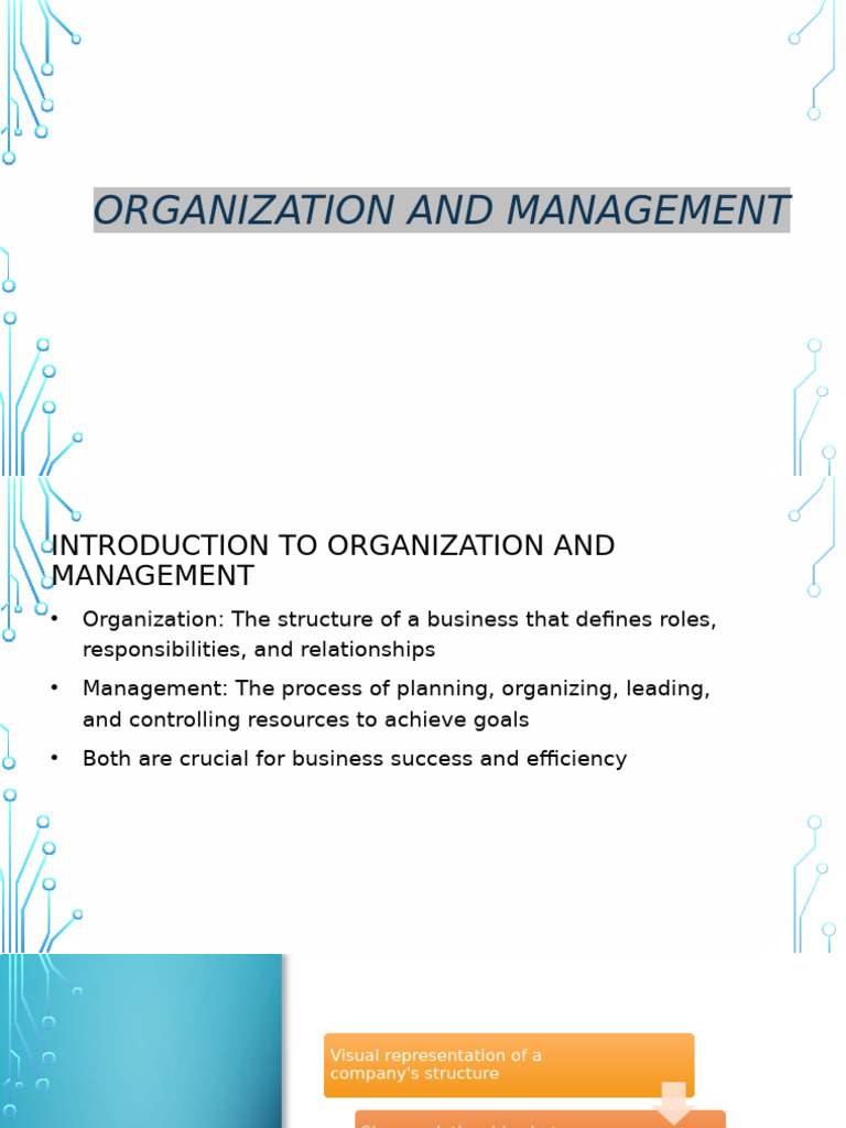 CH 7 Organization and Management Business Grade 9 | PDF | Hierarchy ...