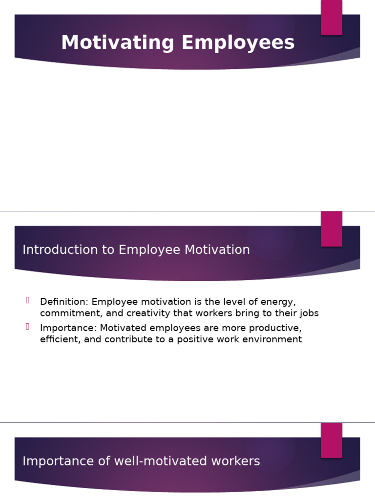 Effective Employee Motivation Strategies | PDF | Motivation | Motivational