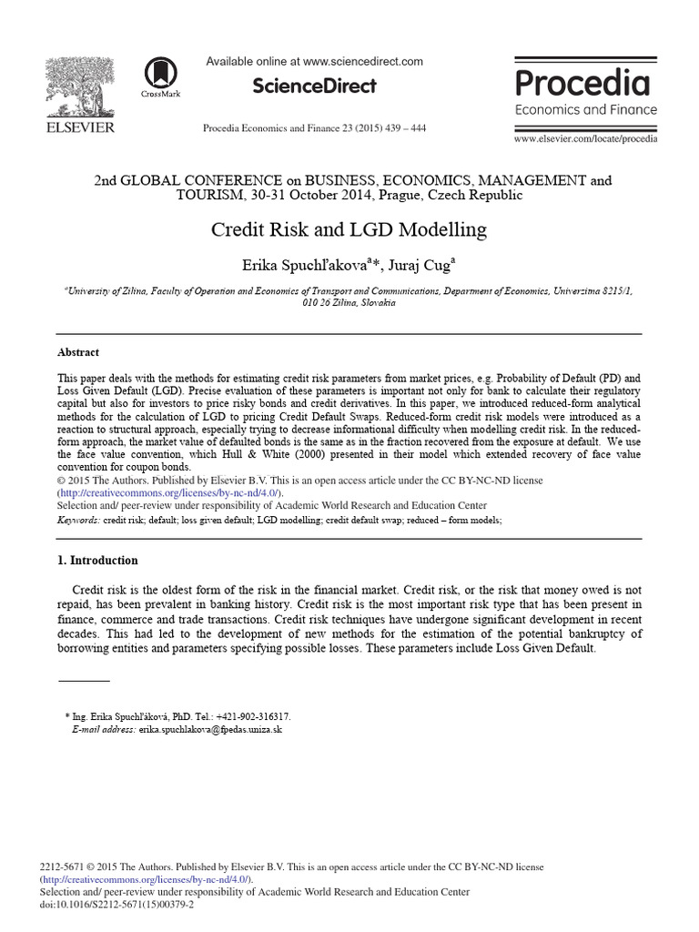 Paper-lgd | PDF | Credit Default Swap | Bonds (Finance)