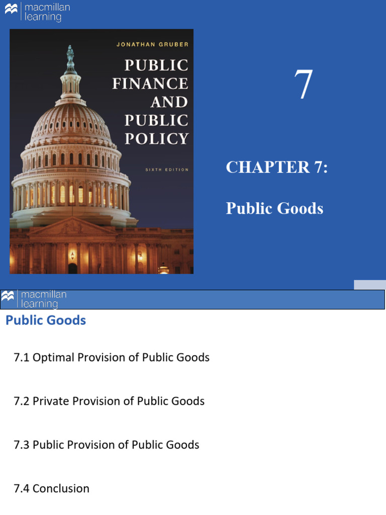 Gruber 6e Lecture Slides Ch07 | PDF | Public Finance | Goods