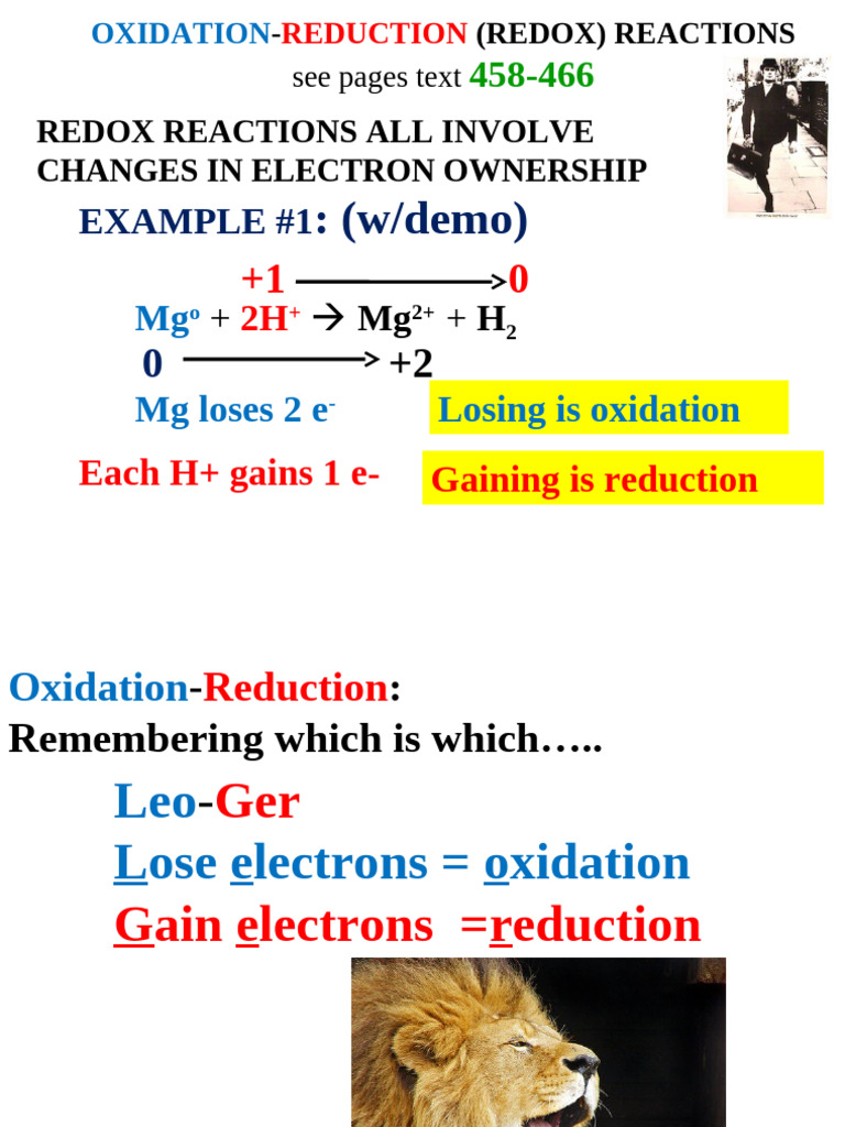 Lecture 24 Redox Reactions | PDF | Redox | Chemical Reactions