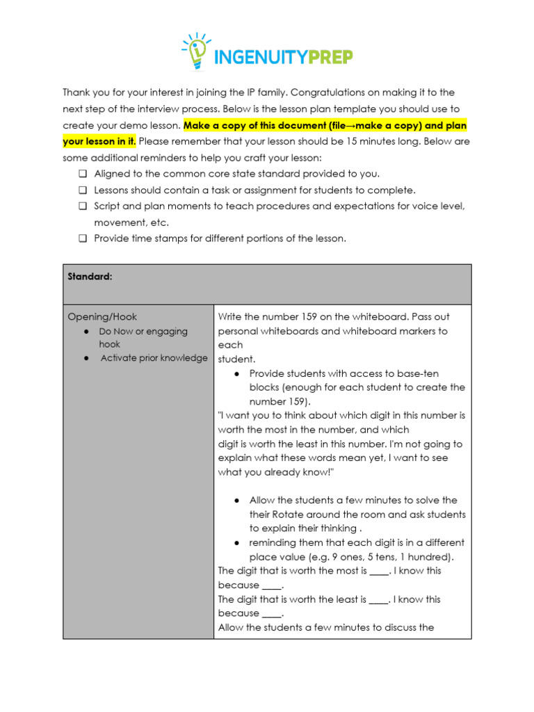 IP ESA Lesson Plan Template | PDF | Vocabulary | Cognitive Science