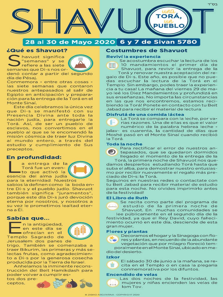 Folleto Shavuot 5780 | PDF