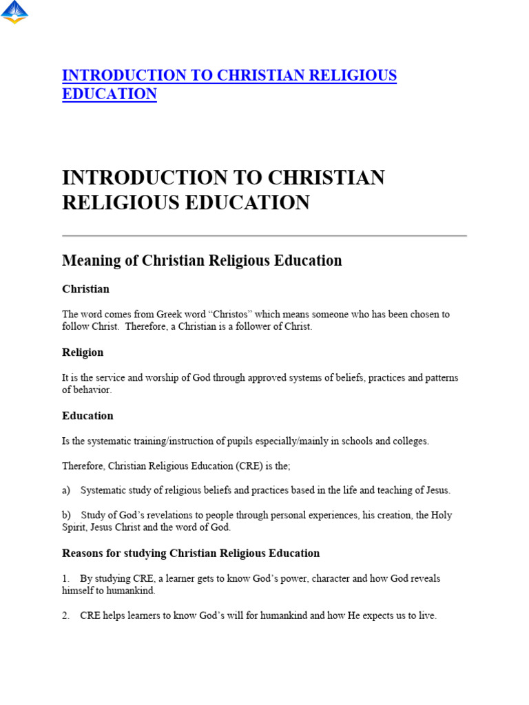 CRE NOTES F1 | PDF | Old Testament | Genesis Creation Narrative