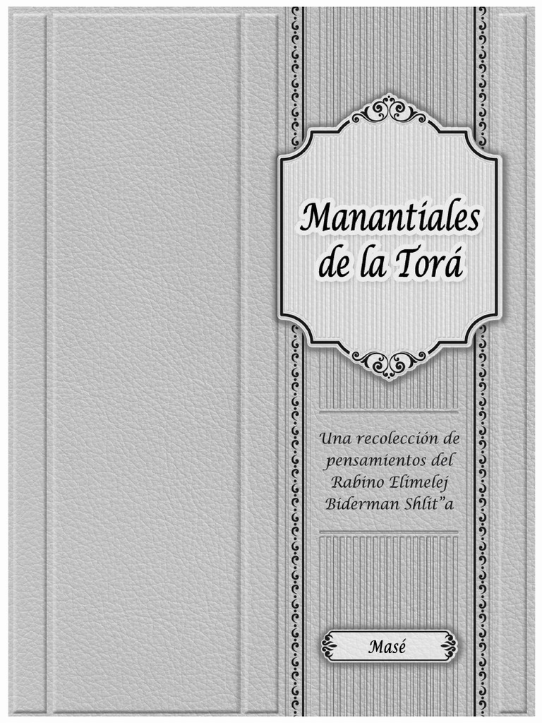 Manantiales de La Tora - Masé 5779 A4 | PDF | Teología judía | Judios y judaísmo