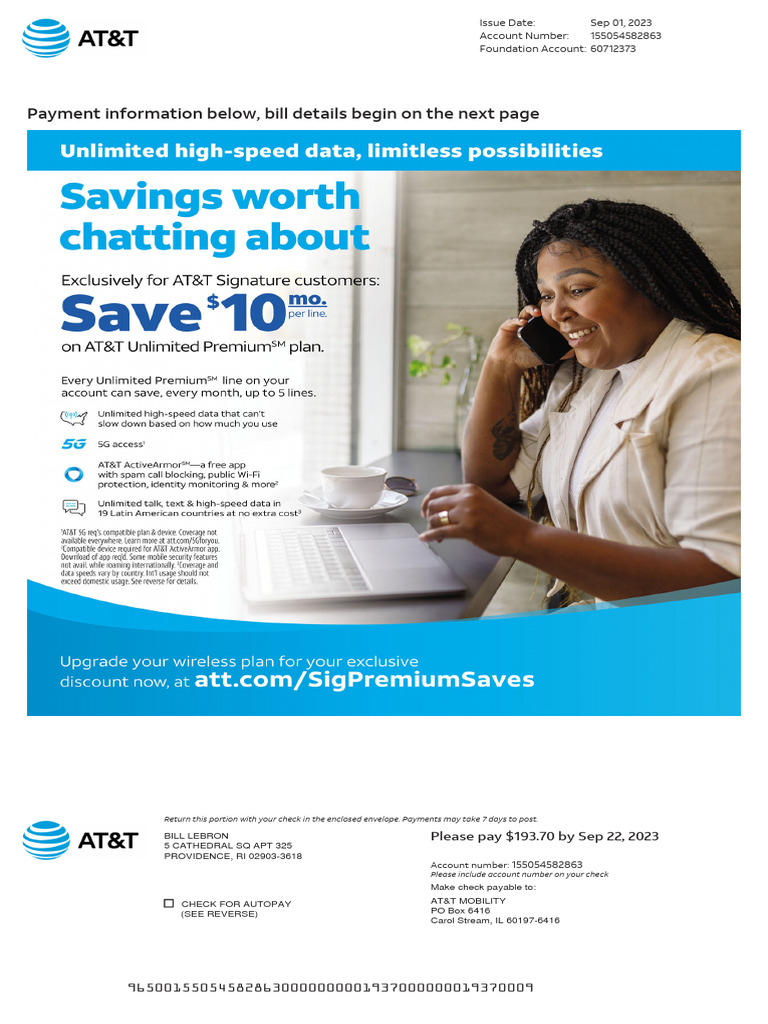 AT&T | PDF | Fee | Payments