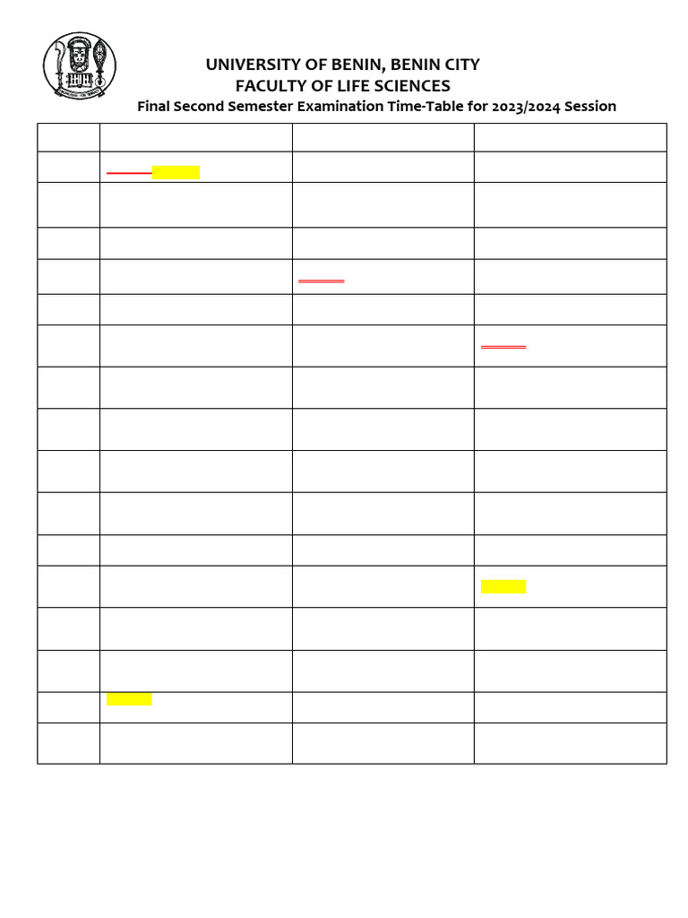 Modified-2nd Sem Examinationation Timetable - 2023-2024 Session-Dec | PDF