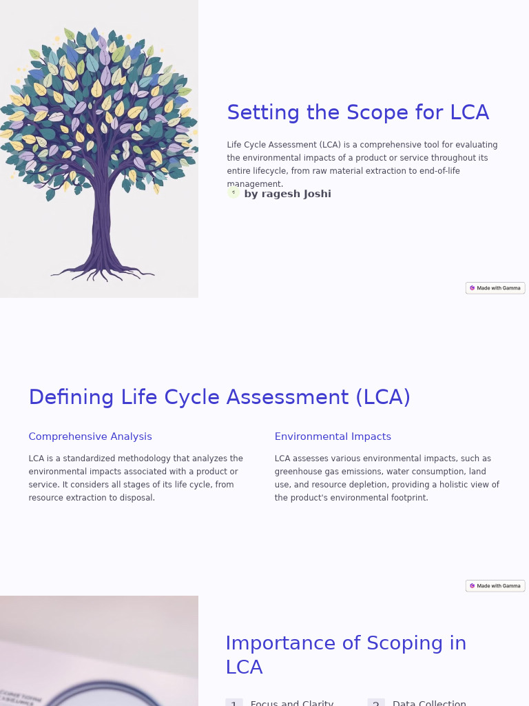 Setting the Scope for LCA | PDF | Life Cycle Assessment | Natural ...