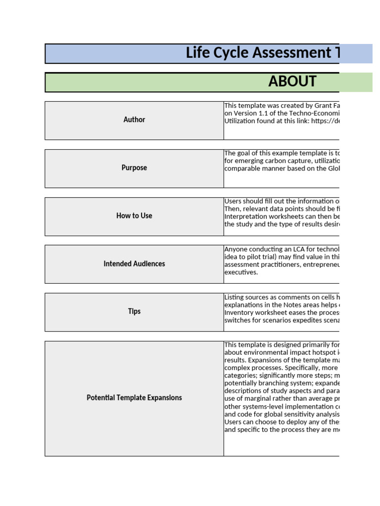 GCI LCA Template | PDF | Life Cycle Assessment | Natural Gas