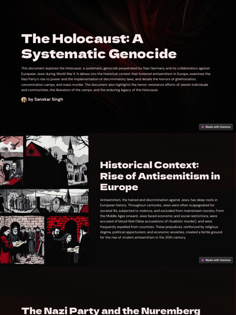 The Holocaust A Systematic Genocide | PDF | Antisemitism | The Holocaust