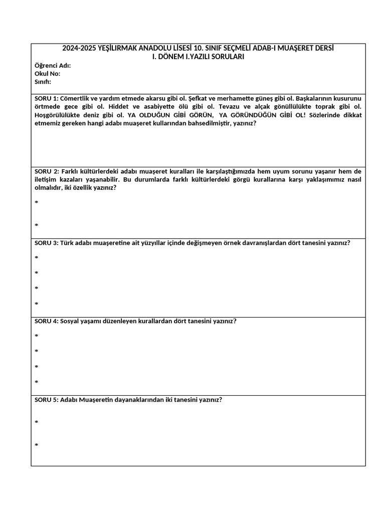 10 Adabi Musaret 1d 1y | PDF