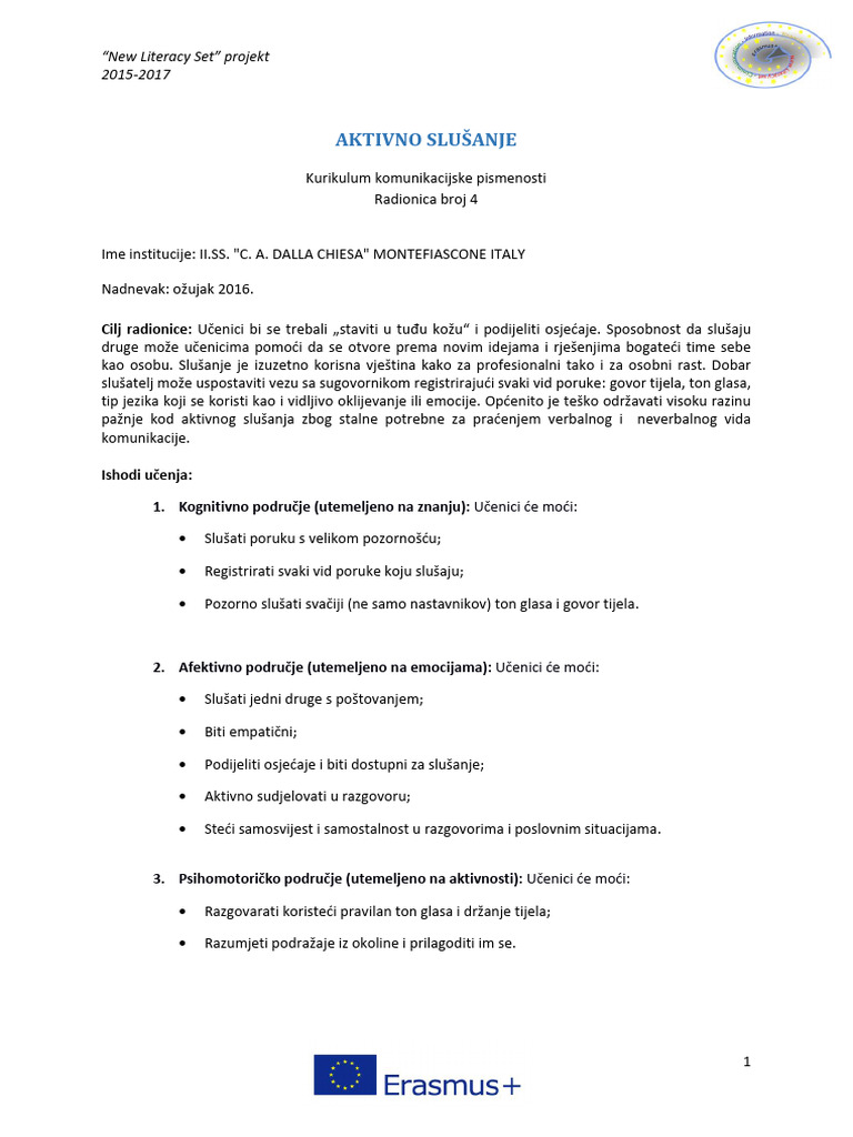 Aktivno Slusanje | PDF